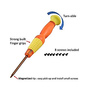 Replacement Screws+Screwdriver Mangetized Tool for Beats Studio 2 Studio 3 Headphone Headset Repair Parts (Black)