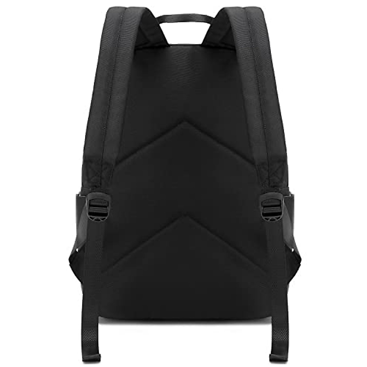 Abshoo Lightweight Backpack for School Classic Basic Water Resistant Casual Daypack Plain Bookbag (Black)