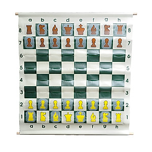 The House of Staunton Pouch-Style Chess Demonstration Set with Deluxe Carrying Bag - Clear Plastic Pieces