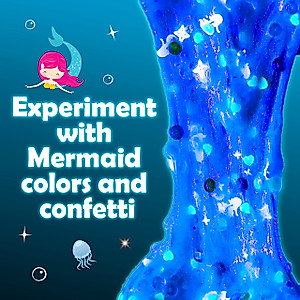 Original Stationery Mermaid Slime for Girls, 35 Pieces to Make DIY Glow in The Dark Slime with Glitter Slime Add Ins, Mermaid Gifts for Girls 9-12