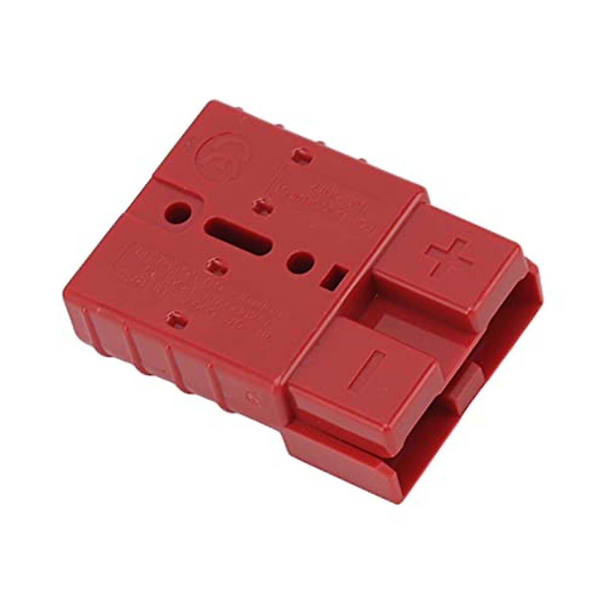 Gonetre 50a 600v Plug 50a 600v Plug 50a 600v Connector Double Pole High Current Power Supply Plug Connector for Solar Panel Dual Battery System Grey (Red)