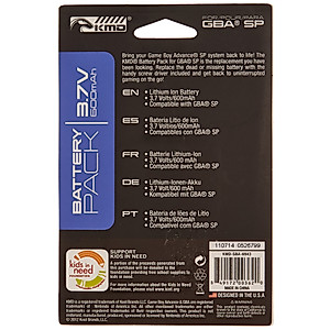 KMD GBA SP Replacement Lithium Ion Battery with Screwdriver - Game Boy Advance;