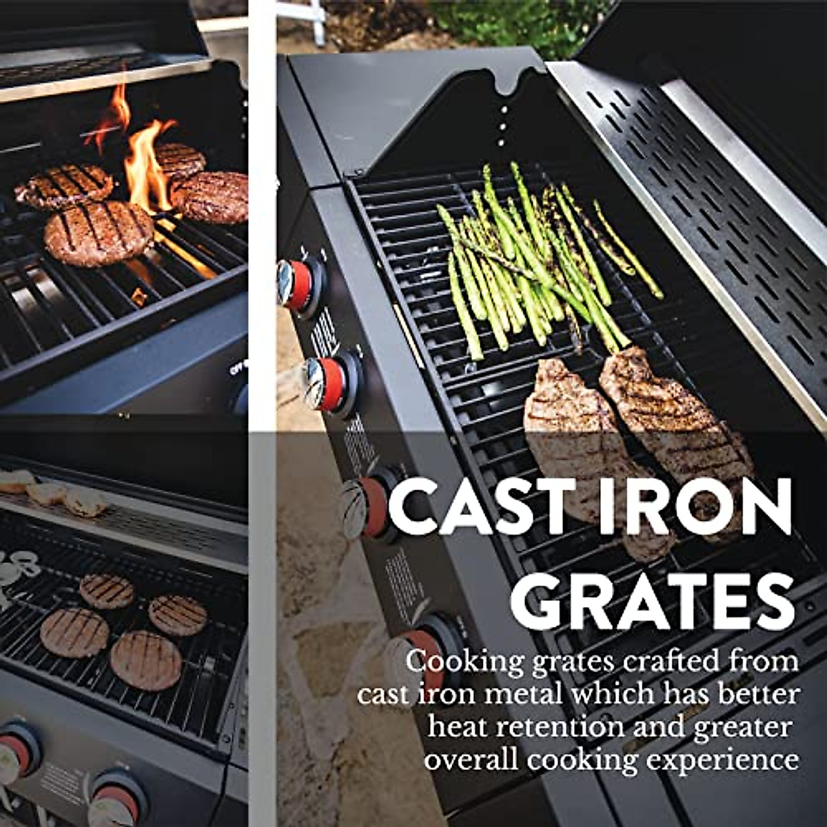 Gas One 4 Burner Gas Grill – Premium Propane Grill with Side Burner – Outdoor Grill Cabinet Style with Wheels - High-Temperature Paint Coating Gas BBQ Grill – Elegant and Luxurious Design