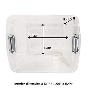 HOMZ 3441CLGRDC.02 Clear storage container with lid, 64 Quart (2 Pack), Grey, 2 Count & Latching Clear Storage, 31 Quart, Gray, 4 Count