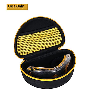 khanka Hard Case replacement for DEWALT DPG82-11/DPG82-21 Concealer Clear Anti-Fog Dual Mold Safety (yellow)