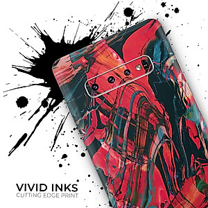 DesignSkinz Liquid Abstract Paint Remix V88 Protective Vinyl Decal Wrap Skin Cover Compatible with The Samsung Galaxy S20 (Screen Trim & Back Glass Skin)