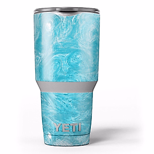 Design Skinz Marble Surface V1 Teal - Skin Decal Vinyl Wrap Kit Compatible with The Yeti Rambler Cooler Tumbler Cups