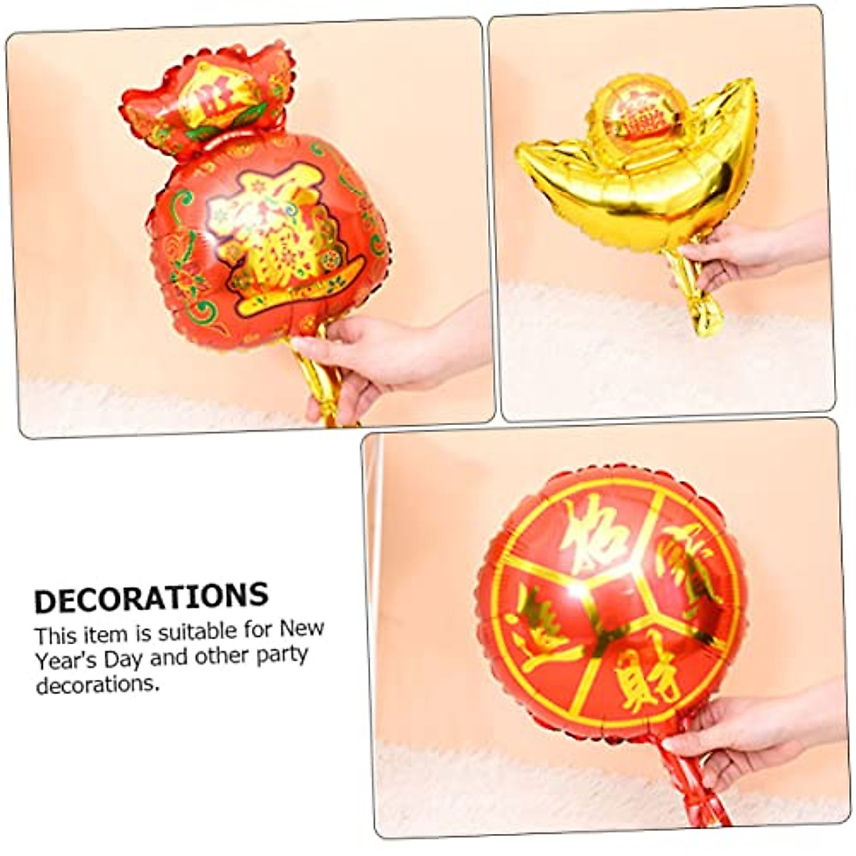 ABOOFAN 24 pcs 2021 Spring Festival Balloons fish balloons Chinese New Year party wall decoration red ballons red balloons foil balloons garland decor Party Decor Scene Layout Balloon Gift