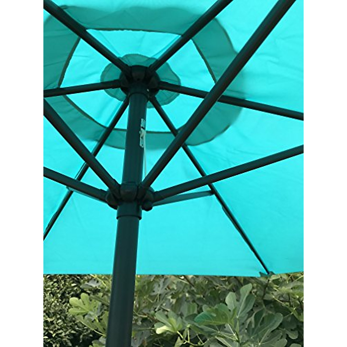 BELLRINO DECOR 10ft 6 ribs Replacement PEACOCK BLUE STRONG AND THICK Umbrella Canopy (Canopy Only) PEACOCK-106