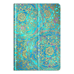 Fintie Folio Case for Amazon Fire HD 8 & Fire HD 8 Plus Tablet (12th/10th Generation, 2022/2020 Release) - [Flex Stand] Premium Vegan Leather Multi-Angle Folio Cover Auto Sleep Wake, Shades of Blue