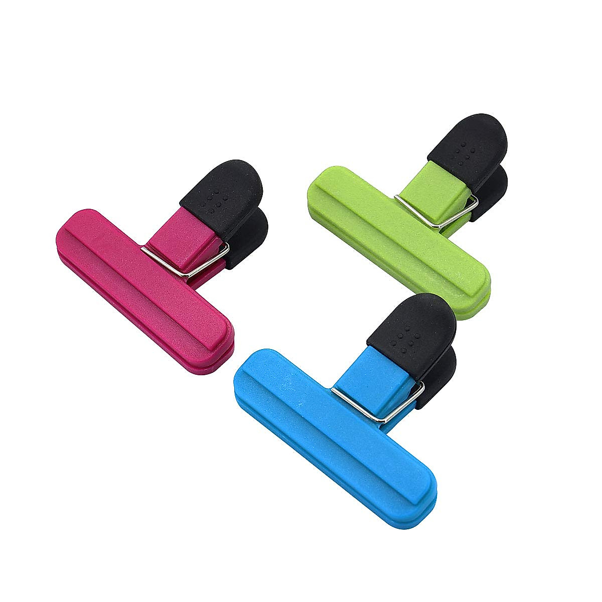 Chip Bag Clips Set Food Bag Sealing Clips with Good Grips Assorted Bright for Food Bags (15Pcs)