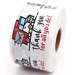 Littlefa Thank You for All You Do Post Car Stickers,Thank You Mailbox Sticker,Mail Carrier Sticker,Happy Mail for The Postman,Small Business Stickers 500 PCS