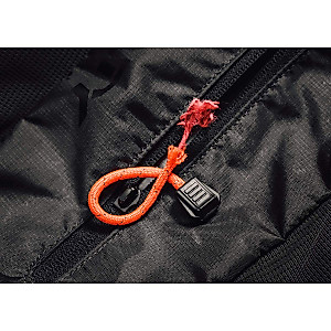 EXOTAC - TinderZIP Zipper Pull Fire Starter with Built-in Tinder for Emergency Kits, Camping, Hiking, and Essential Supplies (Black)