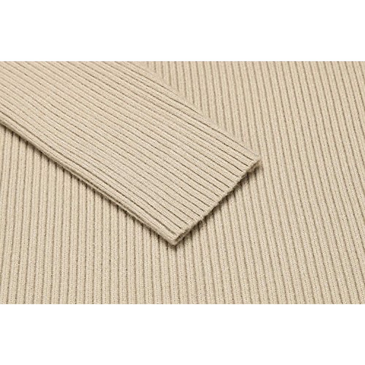 COOFANDY Mens Ribbed Slim Fit Knitted Pullover Turtleneck Sweater Khaki