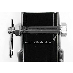 LFPartS from 2" to 1-1/4" Metal Trailer Receiver Hitch Adapter Converter for and Cargo Carriers from 2 inches to 1.25 inches with Anti-Rattle No Wobble Stainless Steel Hitch Pin Bolt Kit