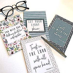 4x6 Blank Christian Greetings Bible Verse Scripture Cards with Envelopes and Matching Stickers, Boxed Set of 20 Religious Inspirational Cards in 5 Unique Designs by Nora's Nursery