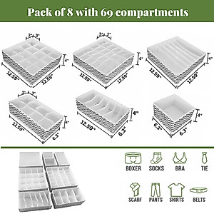 Drawer Organizer (Gray and white)