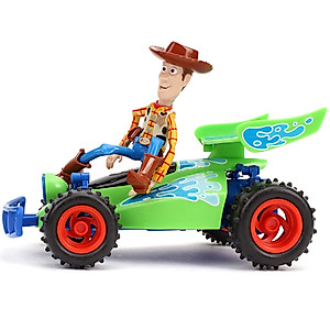 Jada Toys Jada Disney Pixar Toy Story 4 Turbo Buggy W/Woody Radio Control Vehicle, 2.4 Ghz, 1: 24
