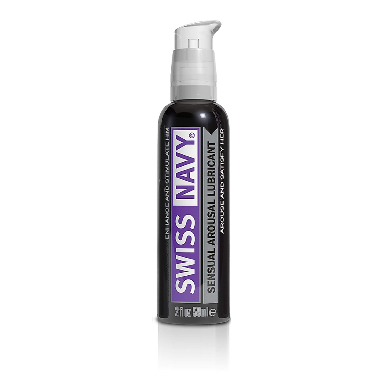 Swiss Navy Sensual Arousal Personal Lubricant & Gel for Couples, Men & Women, Water Based Personal Lubrication with Niacin (Vitamin B3), Menthol, Peppermint, Butea Superba, Leak Proof Bottle, 2 Oz