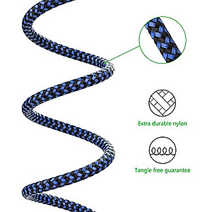 [Apple MFi Certified] PLmuzsz iPhone Charger Lightning Cable 5pack [3/3/6/6/10FT] Nylon Braided Compatible iPhone 12 Pro Max/Xs/XR/8/7/6s/SE/iPad More