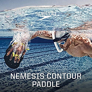 Speedo unisex adult Training Nemesis Contour swimming hand paddles, Multicolor, Medium US