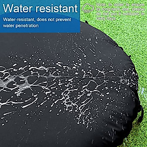 HILUHIDI Papasan Cushion Cover Only, Water-Resistant Papasan Chair Cushion Cover, Easy-to-Clean Papasan Chair Covers with Zipper in Indoor and Outdoor(Black) (D)