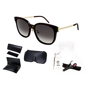 SAINT LAURENT SL M48S C/K Sunglasses + Bundle with eSHADES Luxury Eyewear Kit