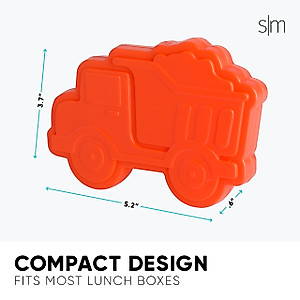 Simple Modern Character Shaped Ice Pack for Lunch Box | Slim, Reusable, Freezer Safe Icepack for Kids Bento Box, Lunch Bags, or Lunchbox | 4 Pack | Construction Truck