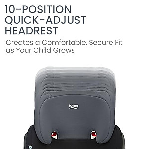 Britax Highpoint Backless Belt-Positioning Booster Seat, SafeWash Black Ombre