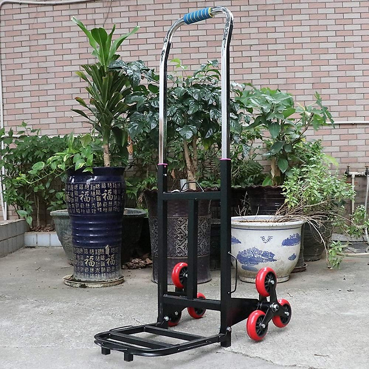 MTYLX Hand Pull Heavy Cart,Folding Trolley Climbing Stair Cart Luggage Trolley Handling Trailer Pull Goods Portable Grocery Cart Suitable for Many Road Surfaces for Luggage, Travel, Auto, Moving and