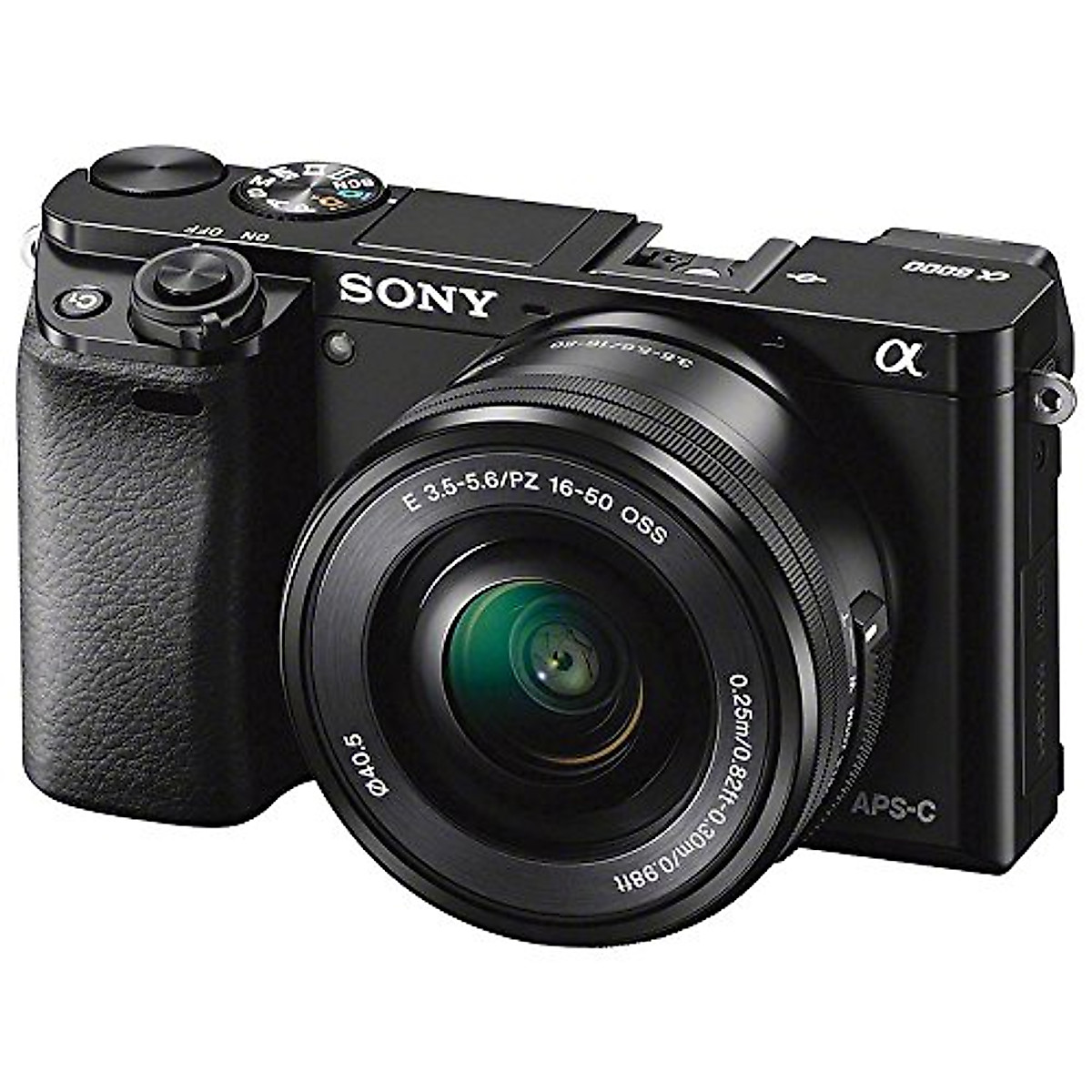 Sony Alpha a6000 Mirrorless Camera with 16-50mm and 55-210mm Lenses ILCE6000Y/B with Soft Bag, 64GB Memory Card, Card Reader, Plus Essential Accessories