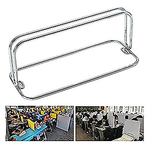 MZM Screen Mobile Base, Desk Isolation Board Bracket, Student Exam Partition, Punch-Free Movable Support Frame ZTT (Color : Silver)