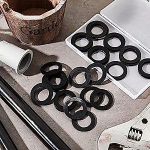 30 Pack 1-1/2 Inch Oversize Union Washer Flat Plumbing Slip Joint Washer Rubber Flat Washer Rubber Washers for Piping and Plumbing Systems