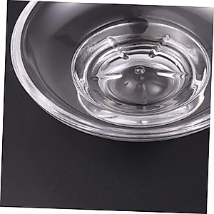 COOLHIYA Box Vanity Soap Savers for Bar Soap Glass Dish Soap Dispenser Glass Container Terrarium Glass Soap Stand Round Tray Sink Tray Decor Bathroom Soap Container Crystal Soap Dish