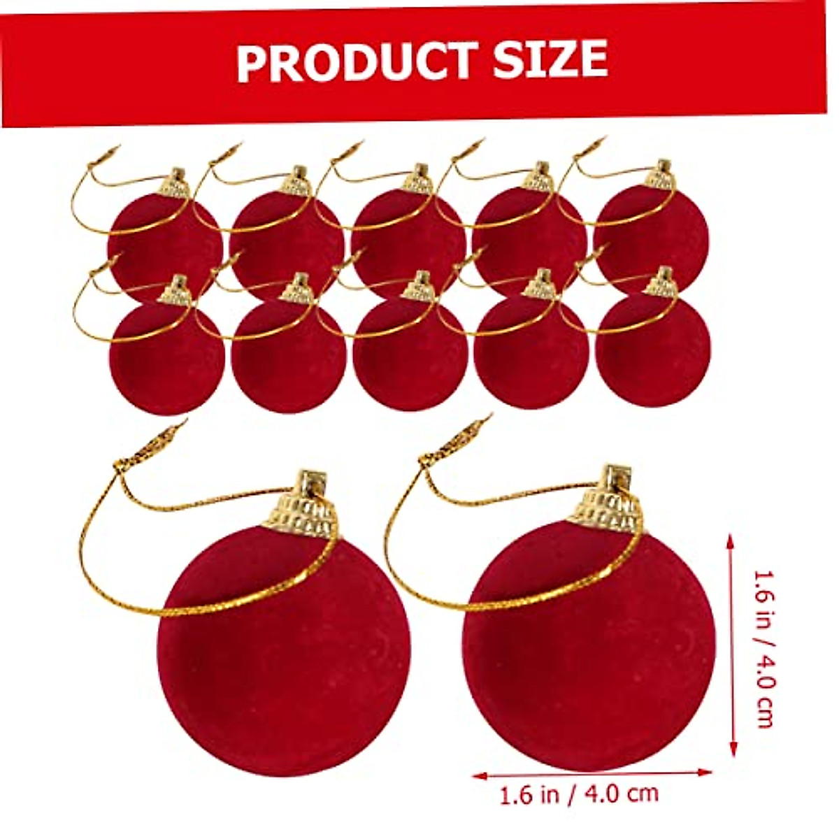 NOLITOY 24 pcs Christmas Balls Christmas Ball Ornaments Christmas Tree Decoration Christmas Decor Felt Christmas Ornament Balls Xmas Tree Hanging Balls Ball Ornaments for Xmas Tree Pendant