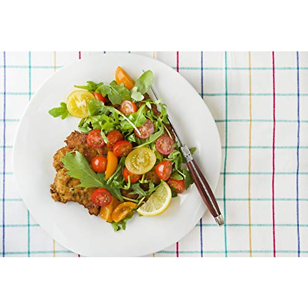 Trudeau Laguiole Steak Knives with Pakkawood Handles (Set of 6), Stainless/Wood