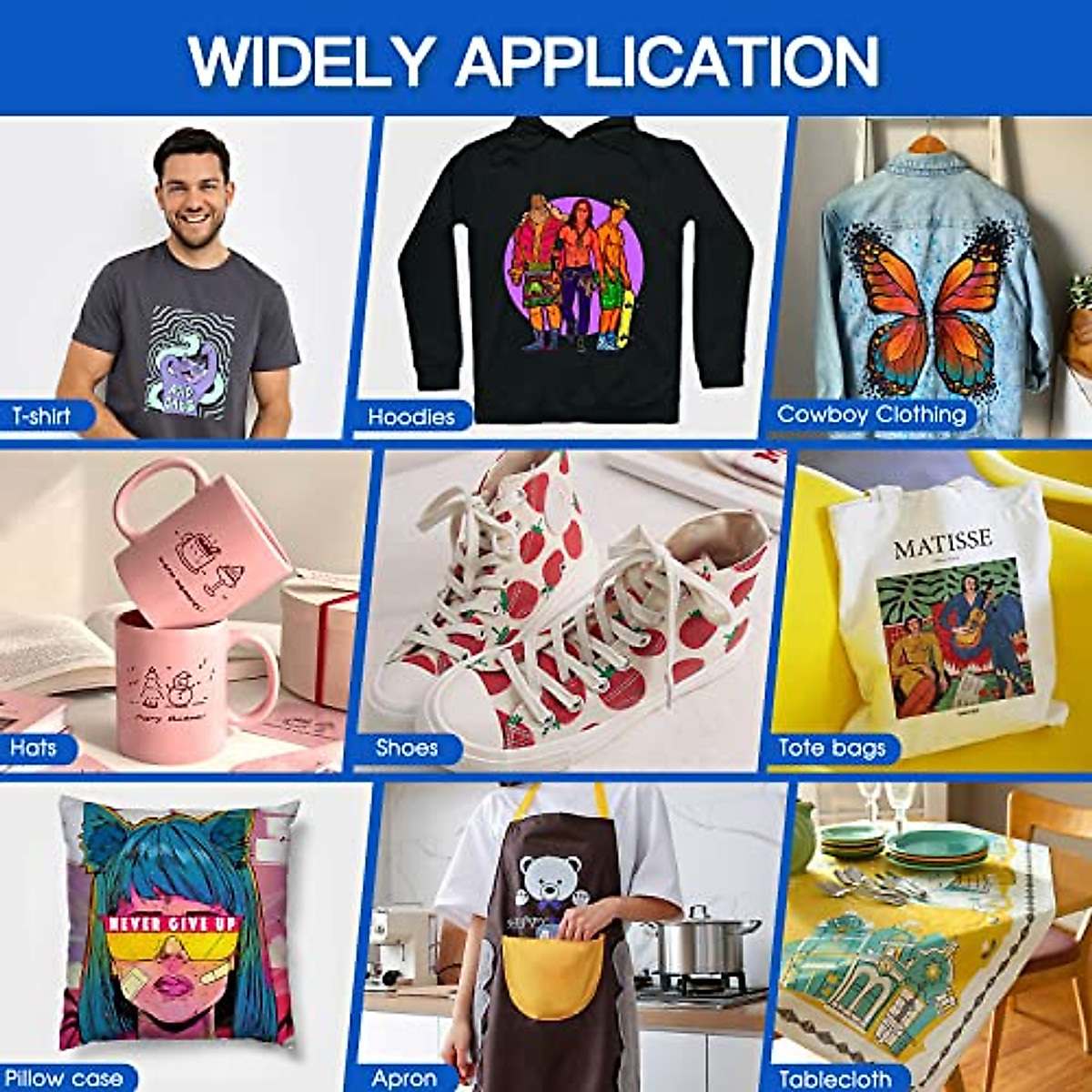 Yamation DTF Powder Kit, DTF Adhesive Powder Include Fine Medium Coarse, White Black DTF Transfer Powder Hot Melt Adhesive applies to All DTF Transfer Printers for Digital Prints on DTF Supply