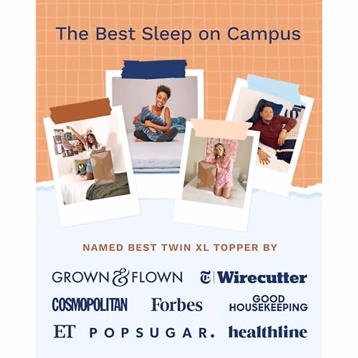 ViscoSoft 4 Inch Memory Foam Mattress Topper Twin XL - Select High Density Extra Long Ventilated Mattress Pad - Removable Bamboo-Rayon Cover