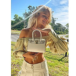 EVVE Women's Evening Bag Party Clutches Mini Satchel Purses Cocktail Prom Handbags with Chain and Lock | LAVENDER