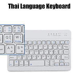 Thai Language Ultra Slim Bluetooth Keyboard Suitable for Android/iOS/Windows Systems.