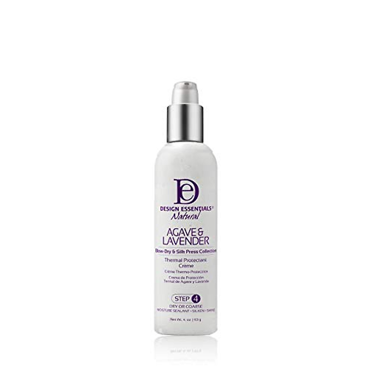 Design Essentials Natural Agave & Blow Dry & Silk Press Collection Thermal Protectant Creme Lavender 4 Ounce