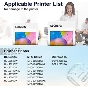 4-Pack TN760 MFC-L2710DW Toner TESEN Compatible Cartridge Replacement for Brother TN760 TN730 for HL-L2325DW HL-L2350DW HL-L2370DW HL-L2390DW HL-L2395DW MFC-L2690DW MFC-L2717DW MFC-L2750DW DCP-L2551DW