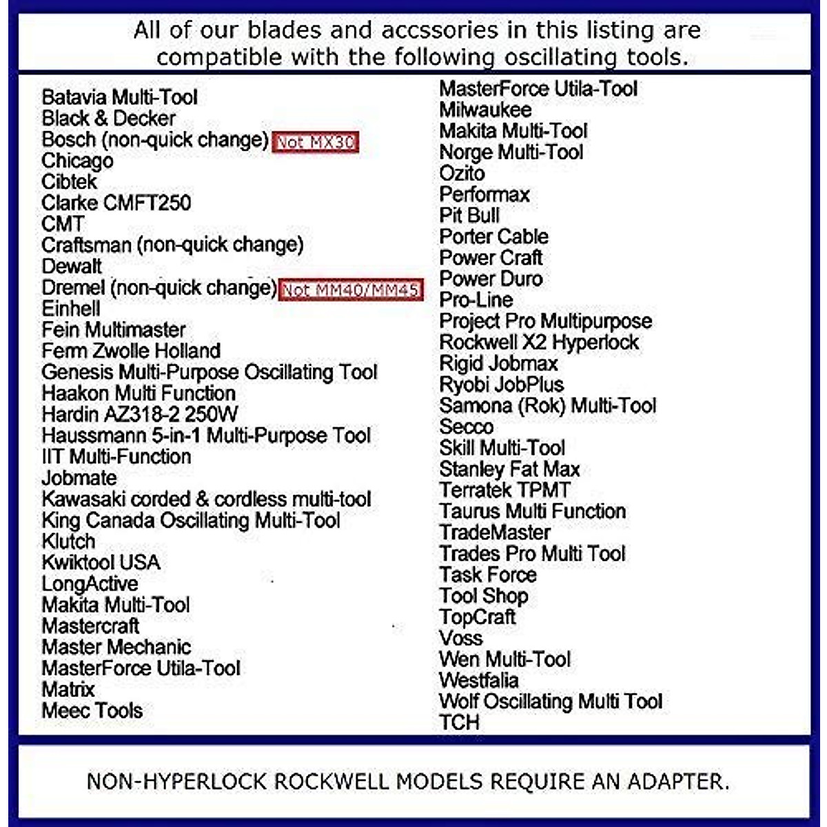 Diagtree 50PCS Bi-Metal Oscillating Multitool Quick Release Oscillating Saw Blades Fits Fein Multimaster, Porter Cable, Black&Decker, Bosch Craftsman, Ridgid, Makita, Milwaukee, Dewalt etc