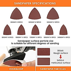 91 Pack Bimetal Oscillating Tool Blades, Oscillating Saw Blades with Sandpaper Multitool Blades Metal Wood Plastic, Oscillating Tool Accessories Kit Fit Milwaukee Makita Dremel Bosch Fein Dewalt Ryobi