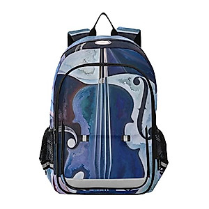 ALAZA Violin Music Note Musical Laptop Backpack Purse for Women Men Travel Bag Casual Daypack with Compartment & Multiple Pockets