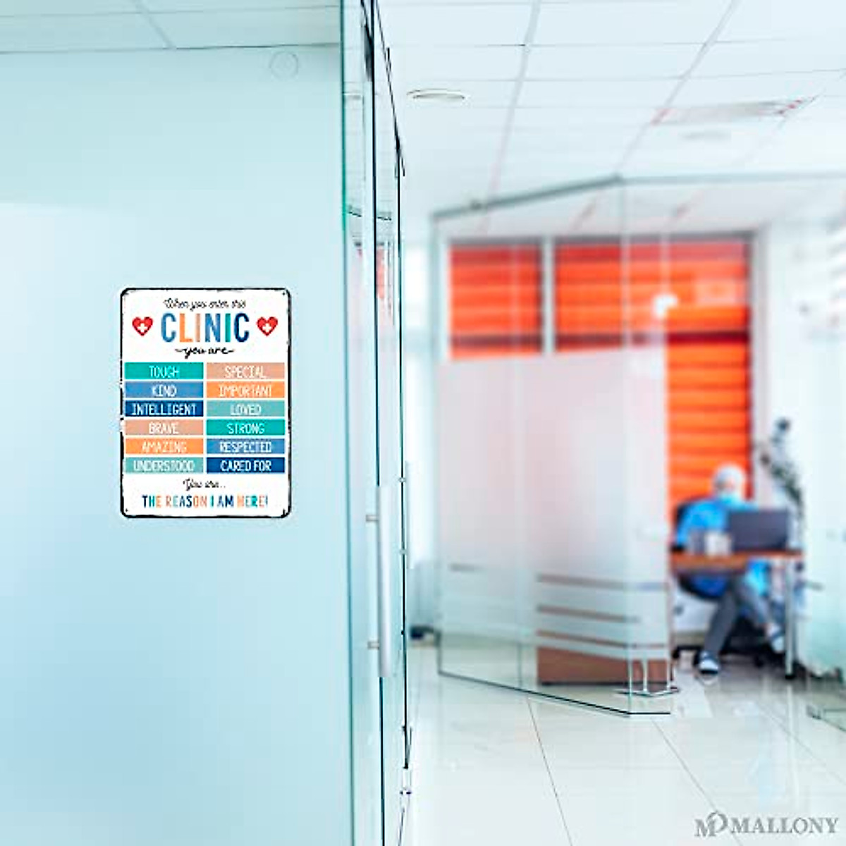 Clinic Wall Decor - Motivational Metal Signs for Healthcare & Schools