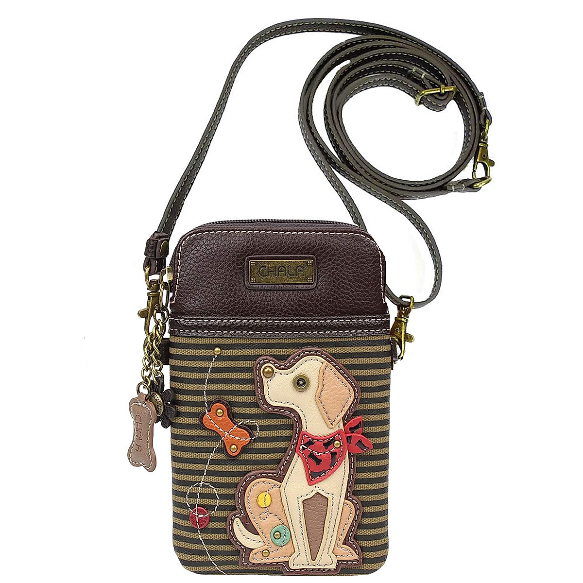 Chala Yellow Lab Cellphone Crossbody Handbag - Labrador Gift