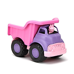 Green Toys Disney Baby Exclusive Minnie Mouse Dump Truck - Pretend Play, Motor Skills, Kids Toy Vehicle. No BPA, phthalates, PVC. Dishwasher Safe, Recycled Plastic, Made in USA.
