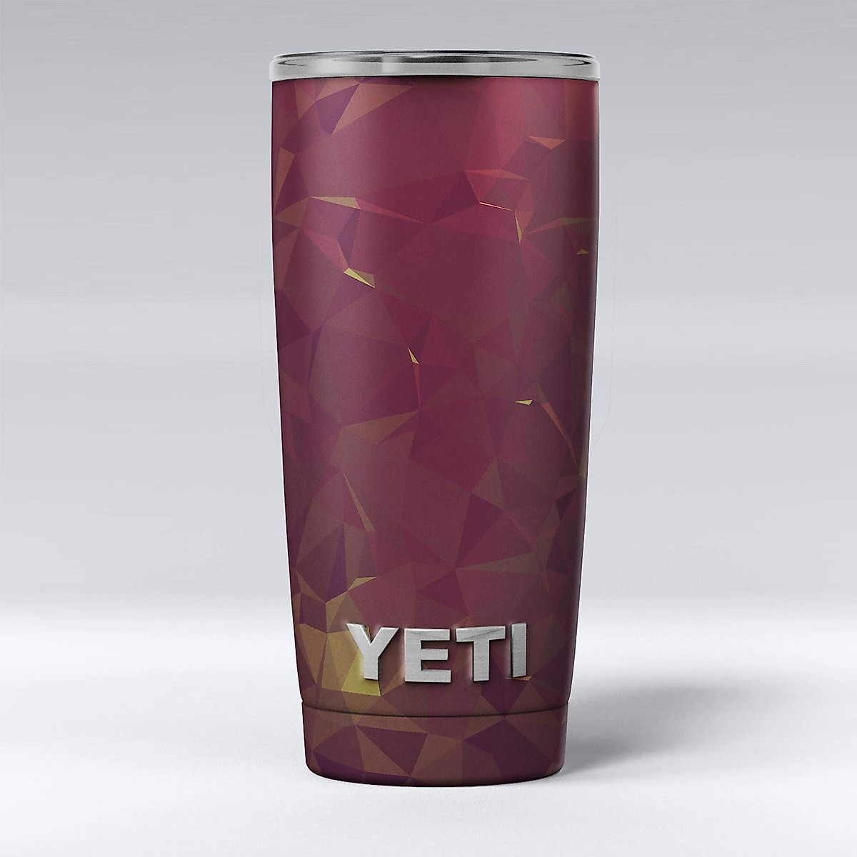 Design Skinz Red Geometric V13 - Skin Decal Vinyl Wrap Kit Compatible with The Yeti Rambler Cooler Tumbler Cups