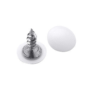 dPois 100Pcs Plastic Self-Tapping Phillips Screw Cap Hole Plugs Dust Proof Covers for Screw White 11mm